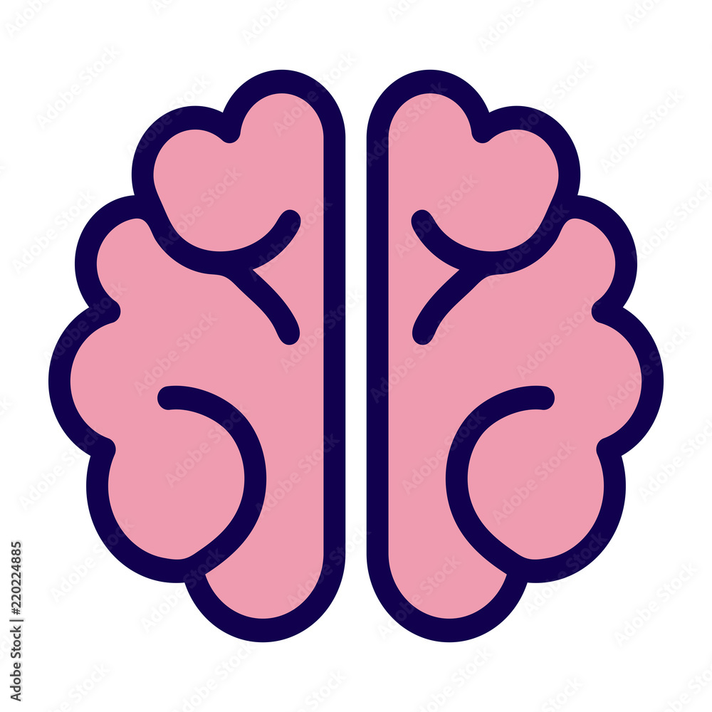 Flat Brain Icon