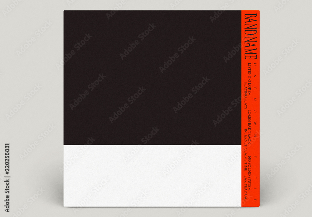 Red and Black Colorblock CD Cover Layouts Stock Template | Adobe Stock
