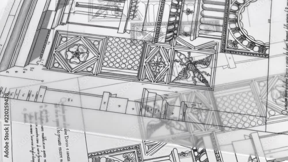 blueprints - drawings of antique architecture - drawings of antique ...