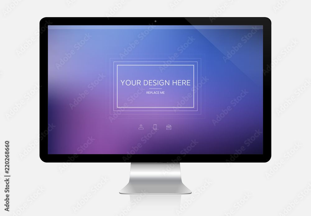 Desktop Computer Mockup Stock Template | Adobe Stock
