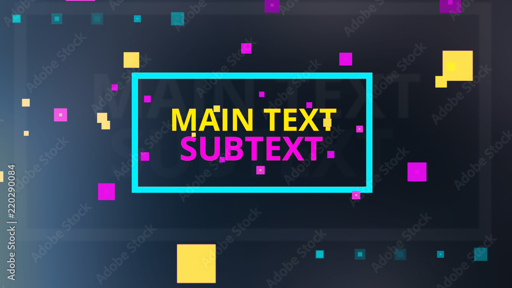 Blinking Squares Title Stock Template | Adobe Stock