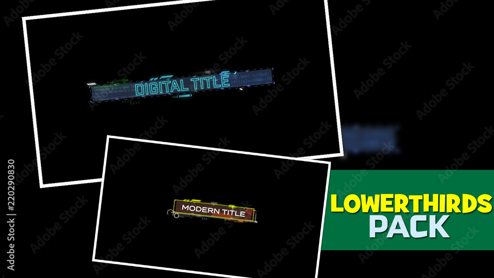 Scrolling Code Glitch Lower Third Stock Template | Adobe Stock