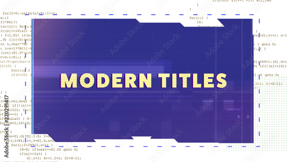 Scrolling Code Title Stock Template | Adobe Stock