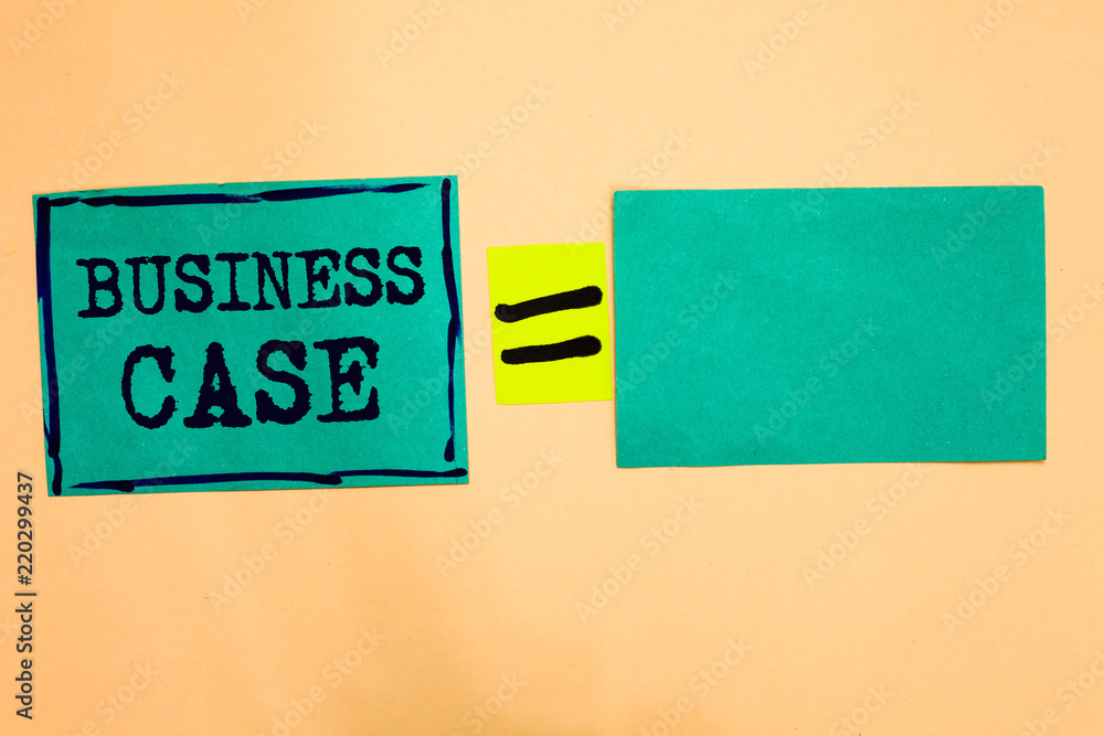 Handwriting text Business Case. Concept meaning Proposition Undertaking ...