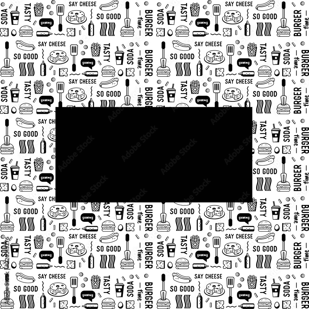 Fast food Wrap paper. Burger texture. Restaurant pattern mock up Stock ...