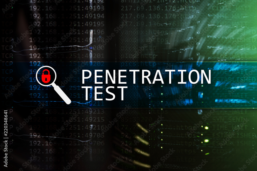 Penetration test. Cybersecurity and data protection. Hacker attack ...
