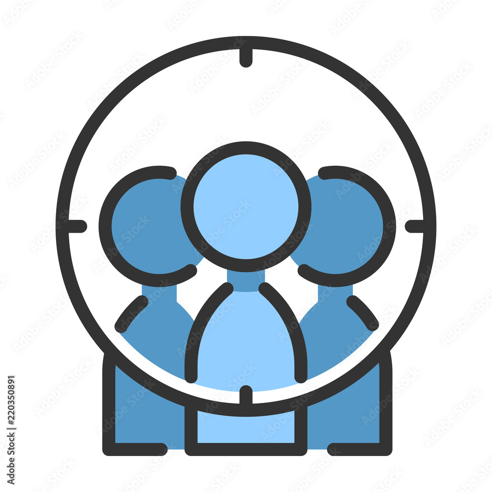 Target group LineColor illustration Stock Vector | Adobe Stock
