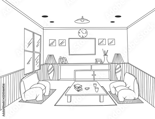 Inside House Background Drawing