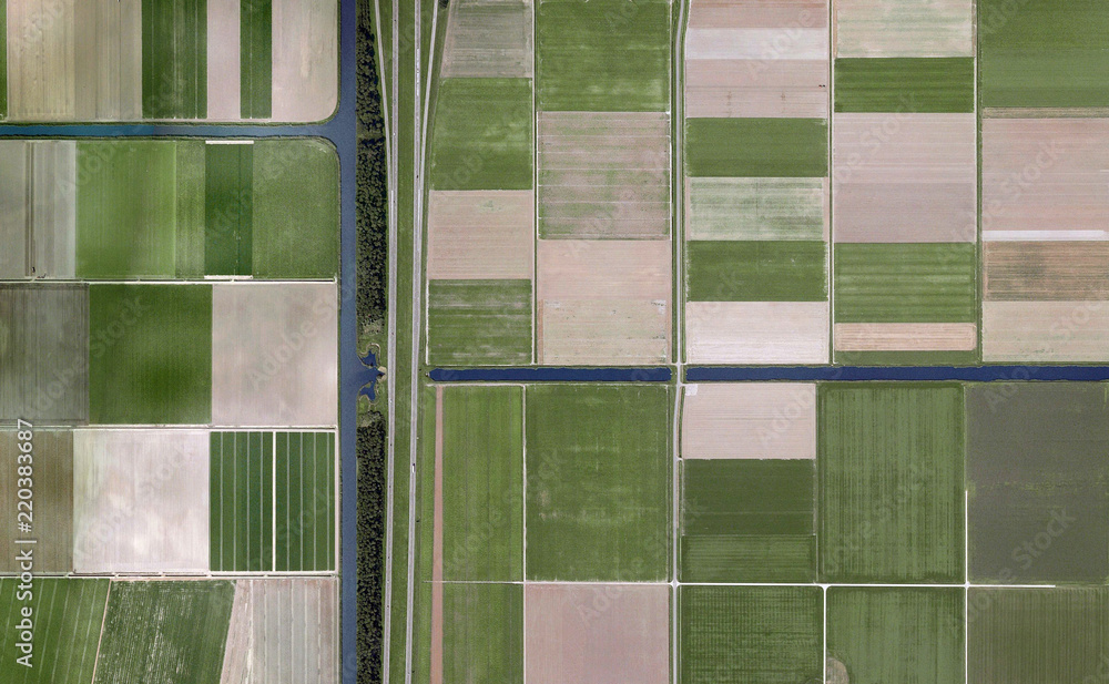 Farmland Aerial View Stock Photo | Adobe Stock