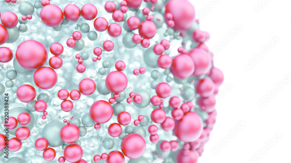 Nanoparticles on white background - 3D Rendering Stock Illustration ...