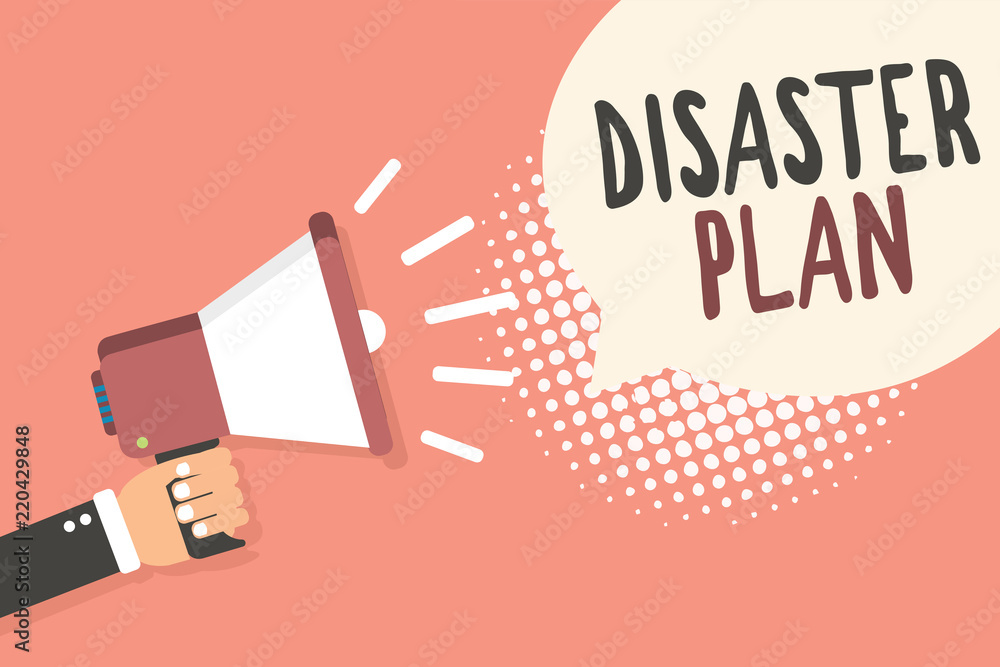 Conceptual hand writing showing Disaster Plan. Business photo ...