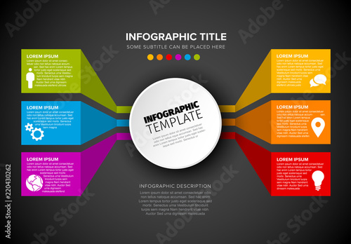 Infographic Layout with 3D Sections Stock Template | Adobe Stock