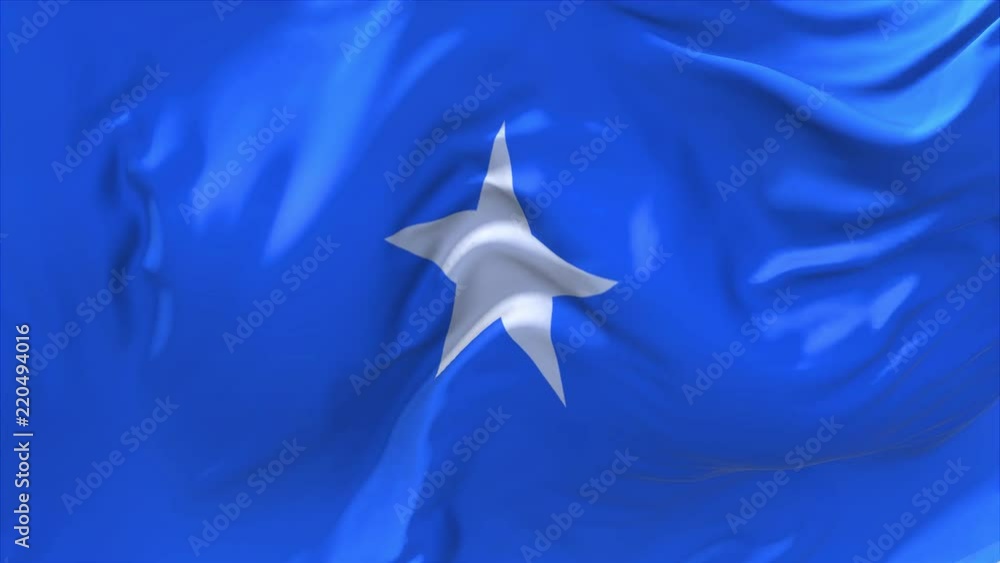 46. Somalia Flag Waving in Wind Slow Motion Animation . 4K Realistic ...