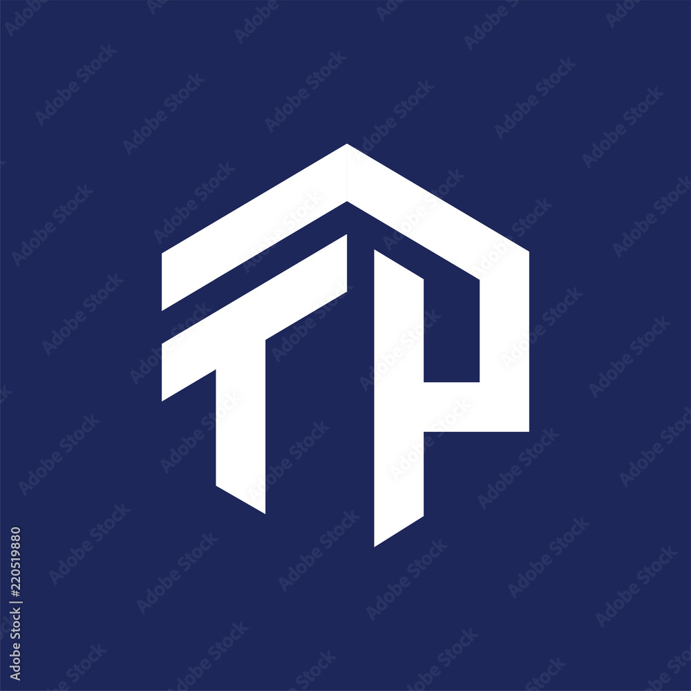 T P Initial letter hexagonal logo vector Stock Vector | Adobe Stock