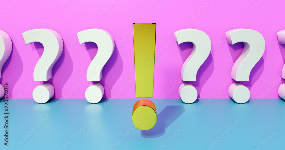 Concept for choosing the right answer to a question. A golden ...