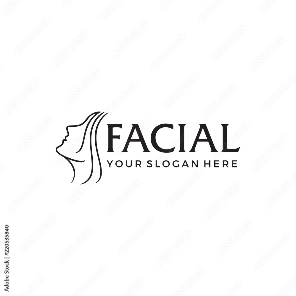 Facial salon spa logo Stock Vector | Adobe Stock