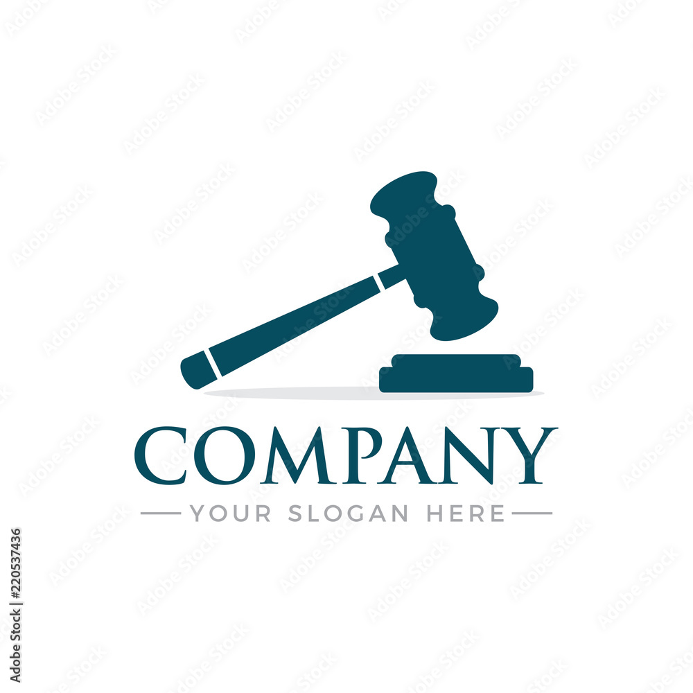 Gavel Logo Vector Stock Vector | Adobe Stock