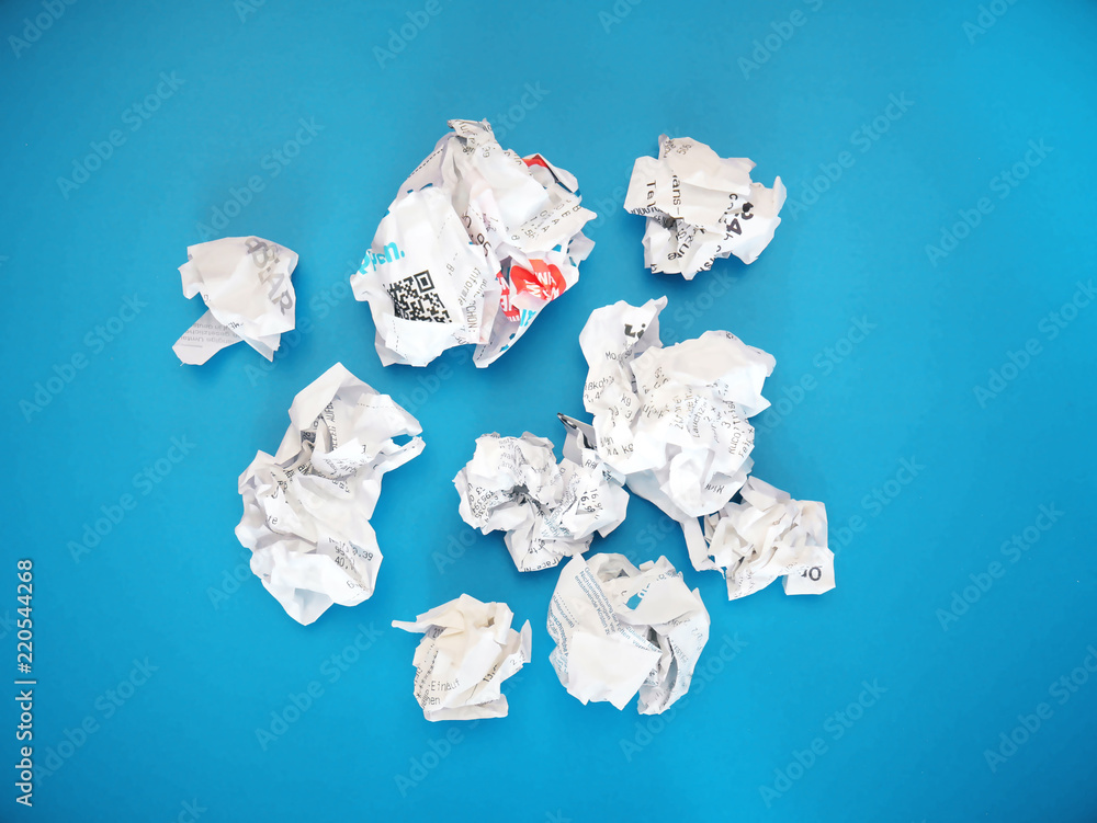 Crumpled Paper Receipt Stock Photo | Adobe Stock