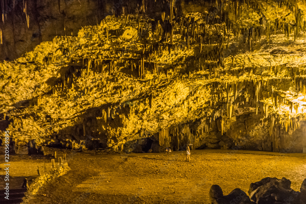 Drogarati cave with remarkable formations of stalactites and ...
