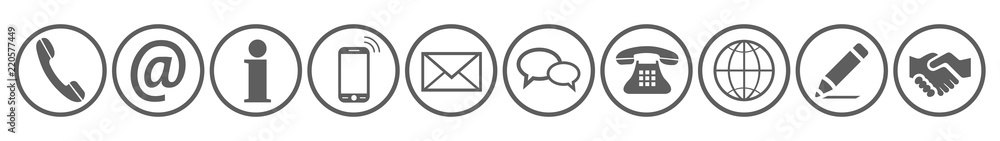 Set contact icons sign - vector Stock Vector | Adobe Stock