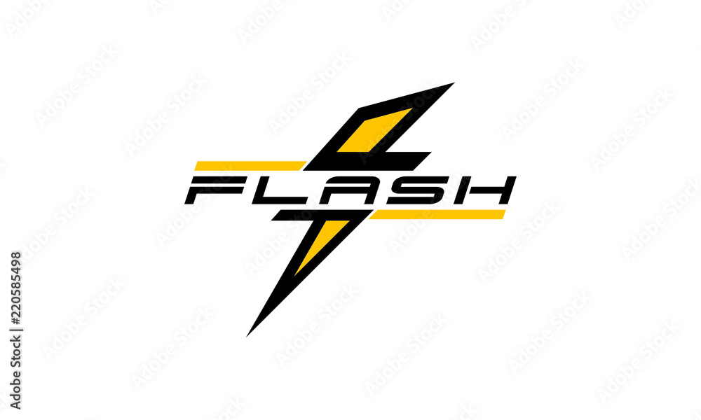 Flash logo Stock Vector | Adobe Stock