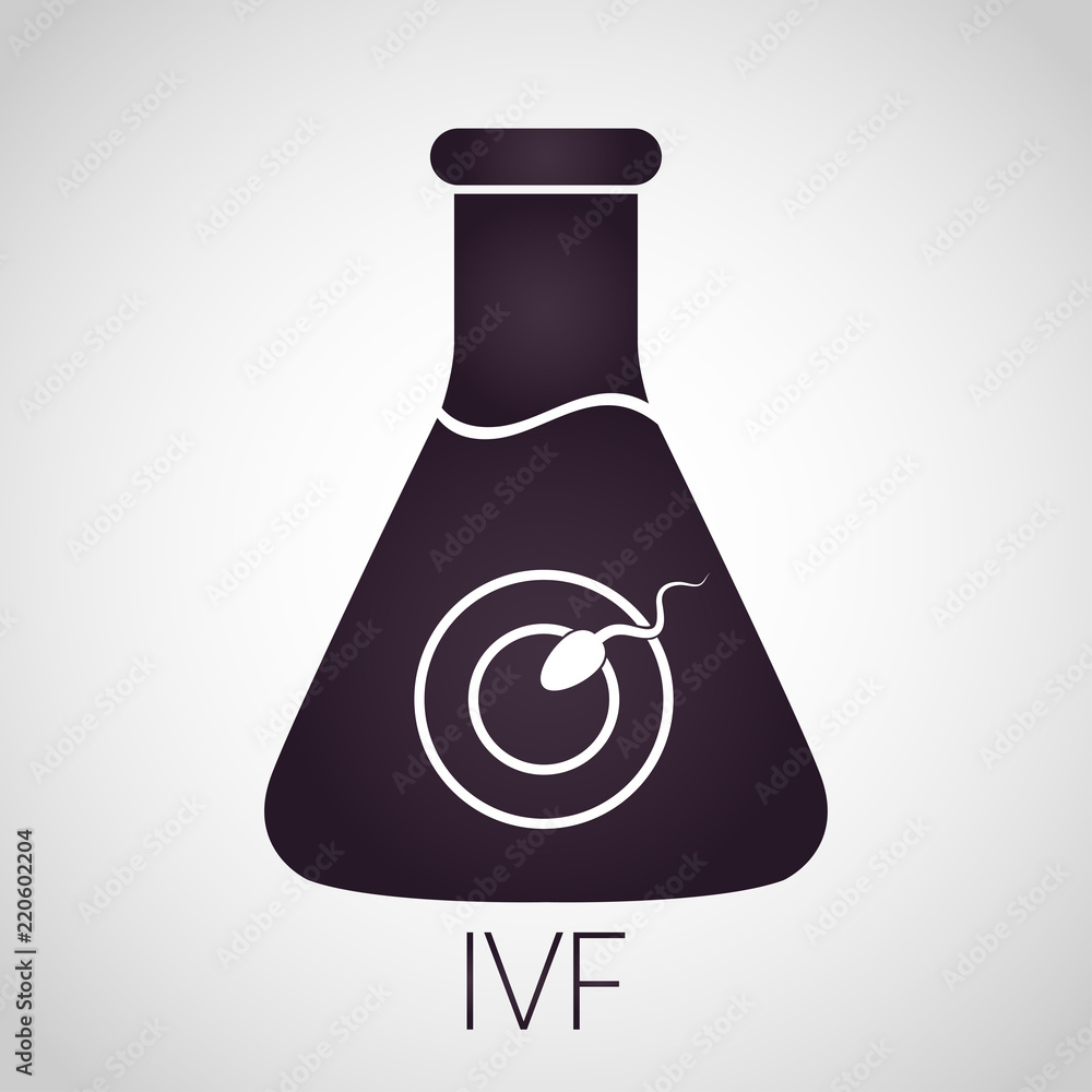 In Vitro Fertilization logo, IVF logo icon, Newborn baby, IVF concept ...