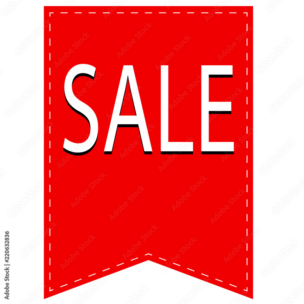 sale product red label on white background. flat style. sale label icon for your web site design ...