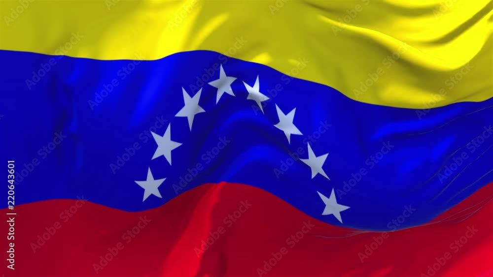 160. Venezuela Flag Waving in Wind Slow Motion Animation . 4K Realistic ...