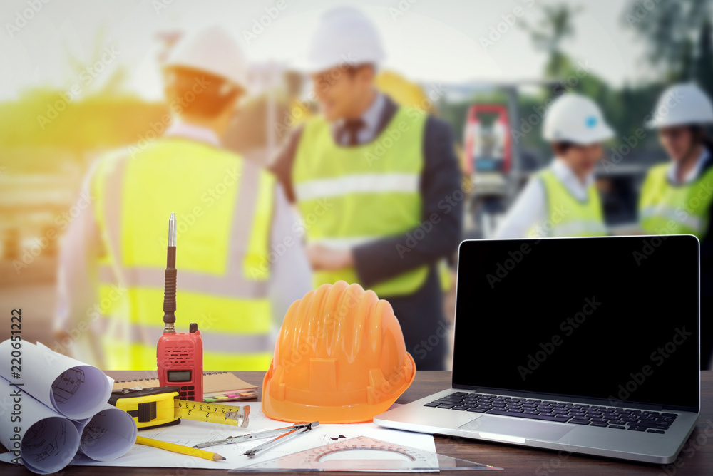 Construction planning drawings with engineering in construction ...