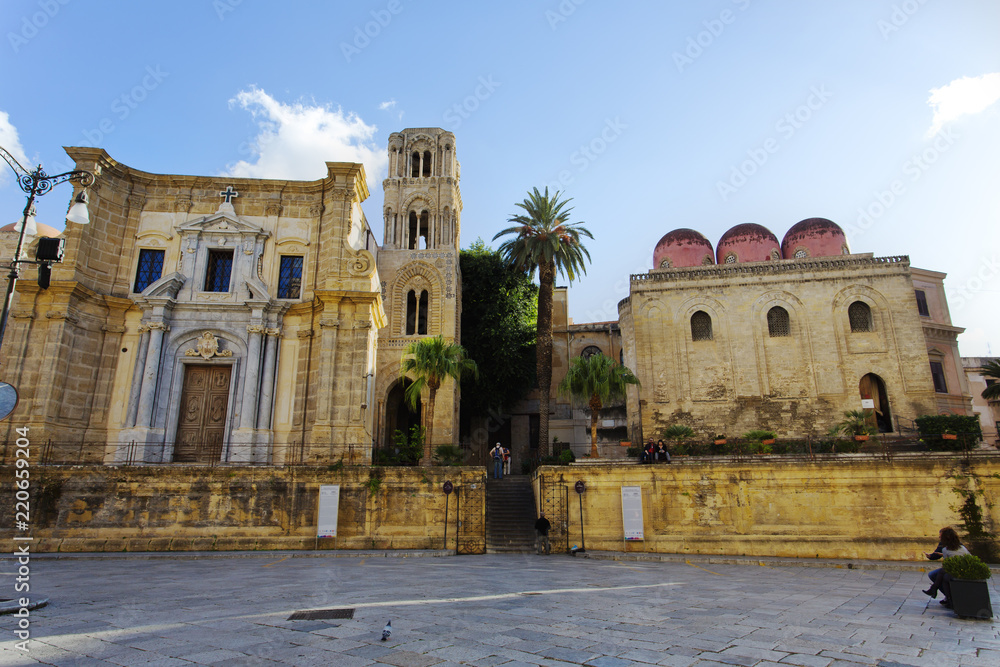 Beautiful view of Piazza Bellini in Palermo, Stock-Foto | Adobe Stock