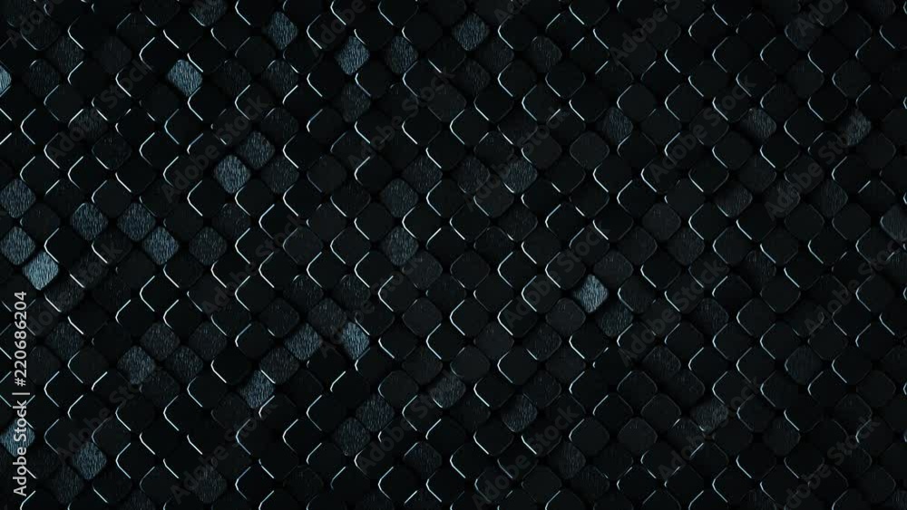 Rhombus pattern with dark rough metallic surface. Abstract computer ...