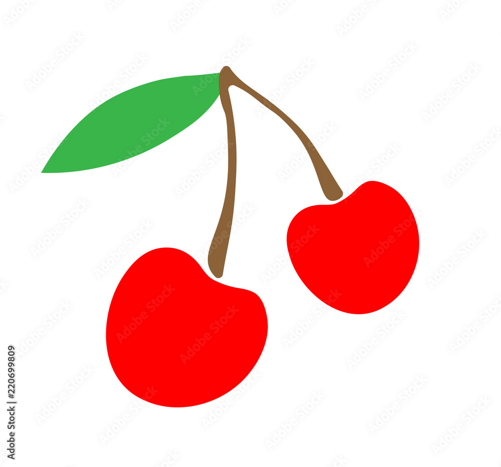 Simple Cherry Drawing