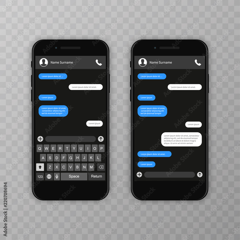 Social network concept. Blank template. Messenger window. Chating and ... Social network concept. Blank template. Messenger window. Chating and ...