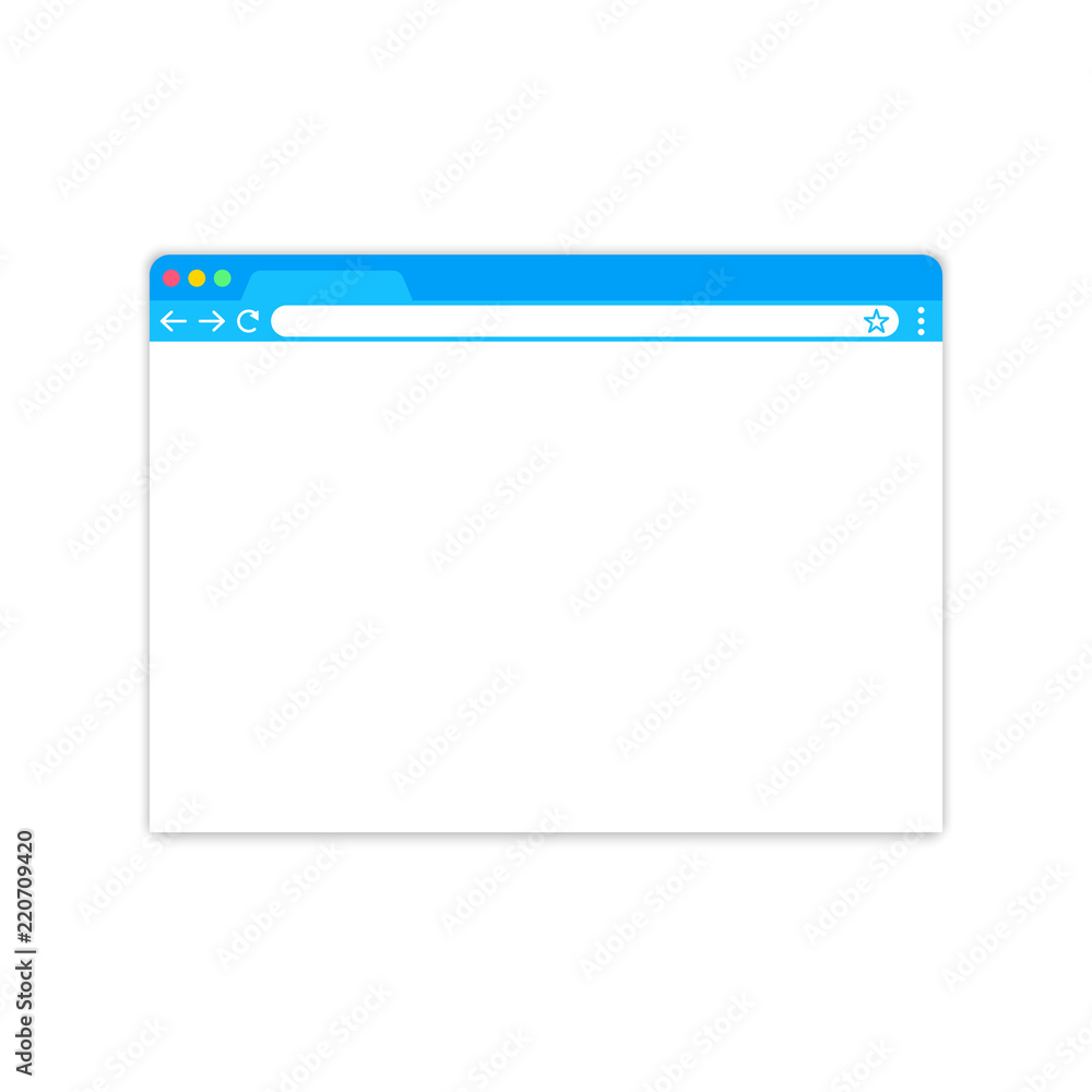 Browser window.Web browser in flat style. Window concept internet browser. Mockup screen design ...