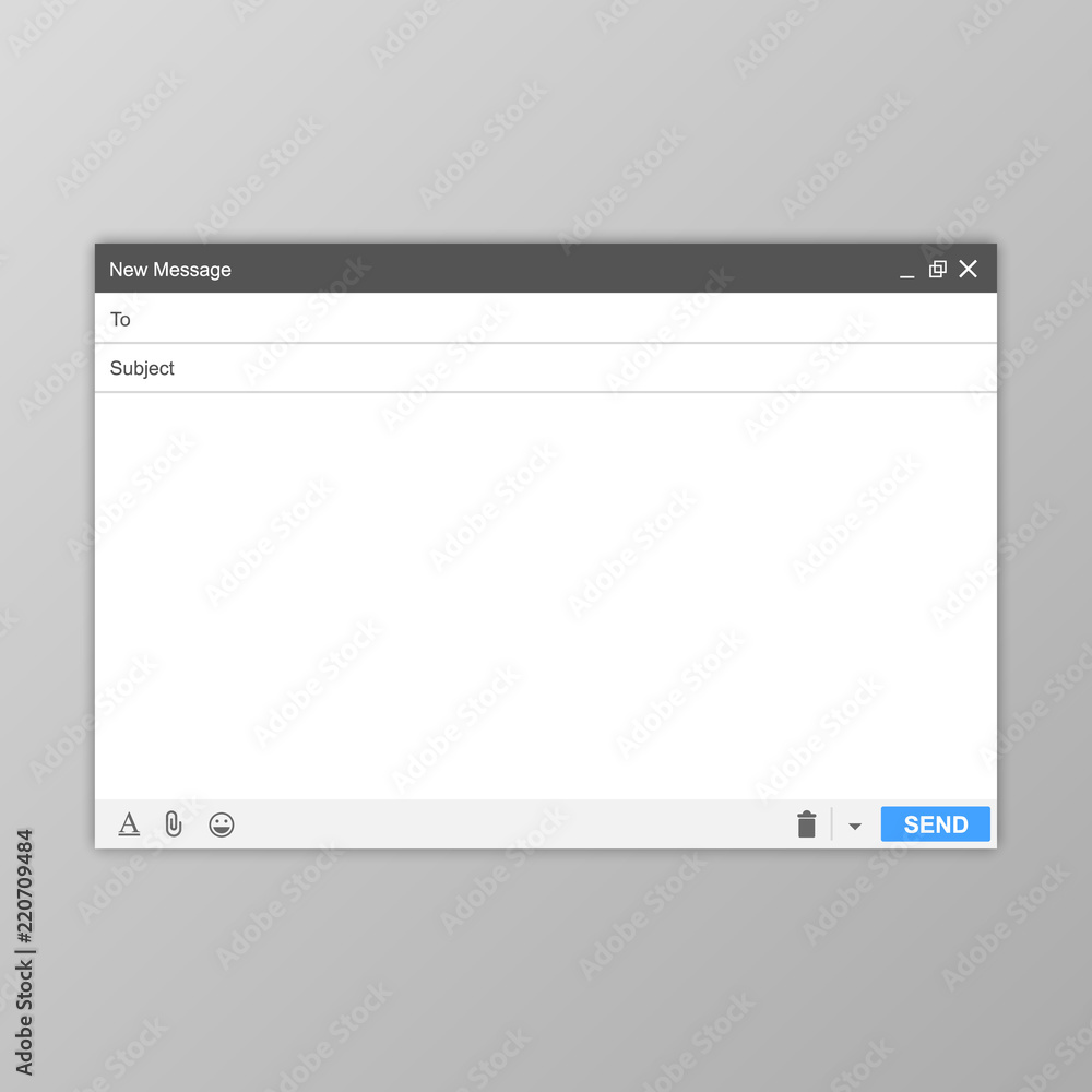 Email message Blank window of E-mail, template. E-mail blank template ...