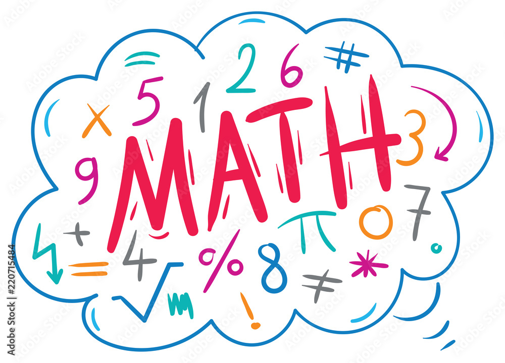 mathematics text and symbols hand-drawn vector Stock Vector | Adobe Stock