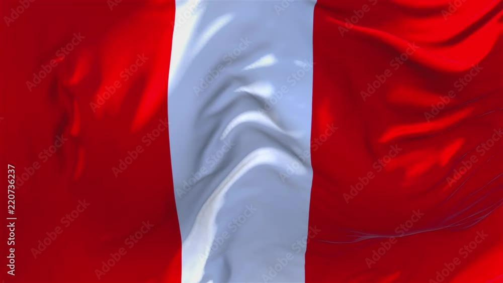 Vídeo do Stock: 232. Peru Flag Waving in Wind Slow Motion Animation ...