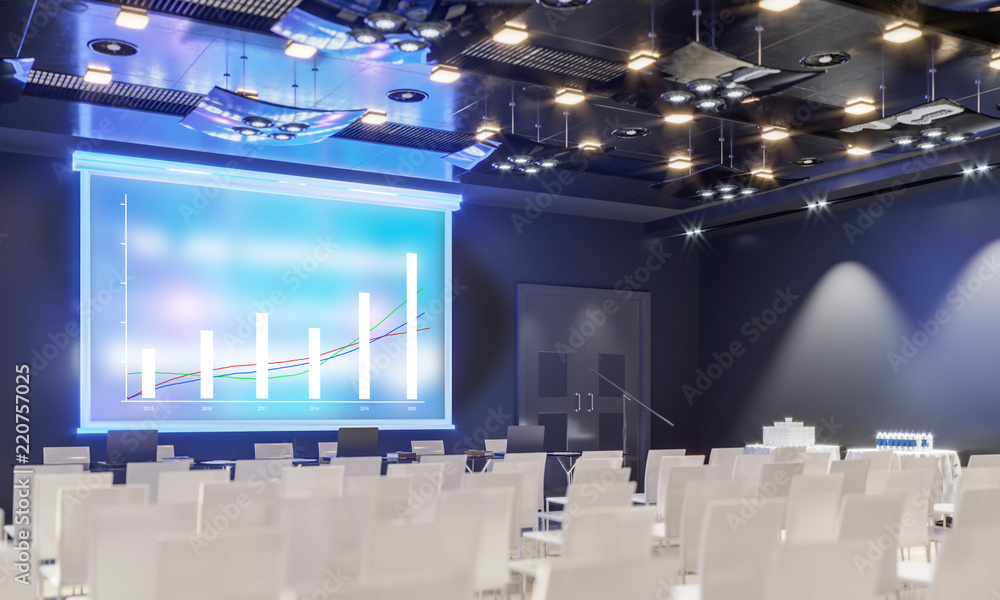 Meeting room. Presentation room. Stock Illustration | Adobe Stock