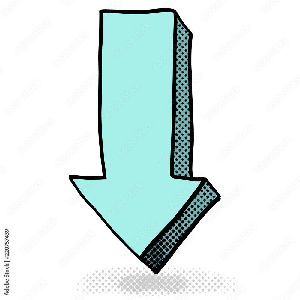 Pfeil nach unten Stock-Illustration | Adobe Stock
