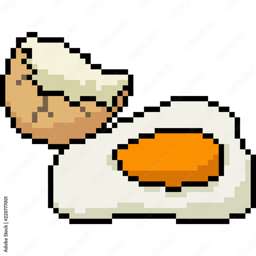 vector pixel art egg crack Stock Vector | Adobe Stock