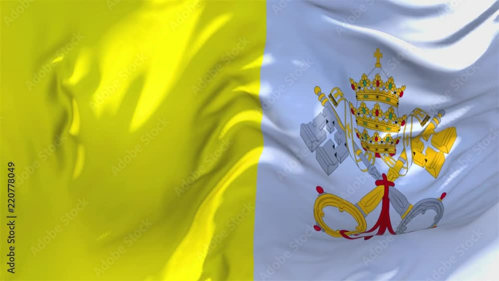261. Vatican City Flag Waving in Wind Slow Motion Animation . 4K ...