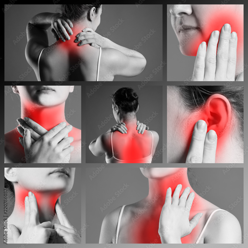 Pain in different woman's body parts, chronic diseases of the female ...