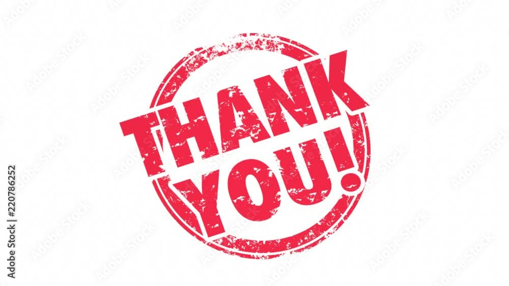Thank You Appreciation Recognition Gratitude Stamp 3d Animation Stock ...