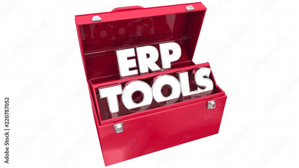 ERP Enterprise Resource Planning Tools Toolbox 3d Animation Stock Video ...