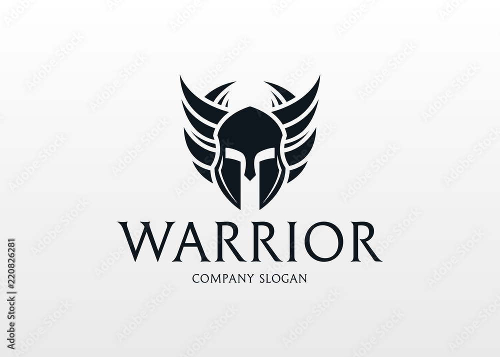 Warrior Logo. Modern warrior logo design template for a sport team ...