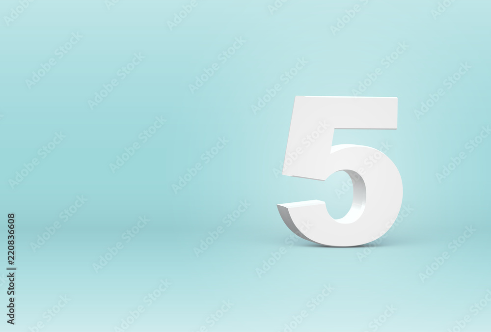 High detailed 3D font number, vector illustration Stock Vector | Adobe ...