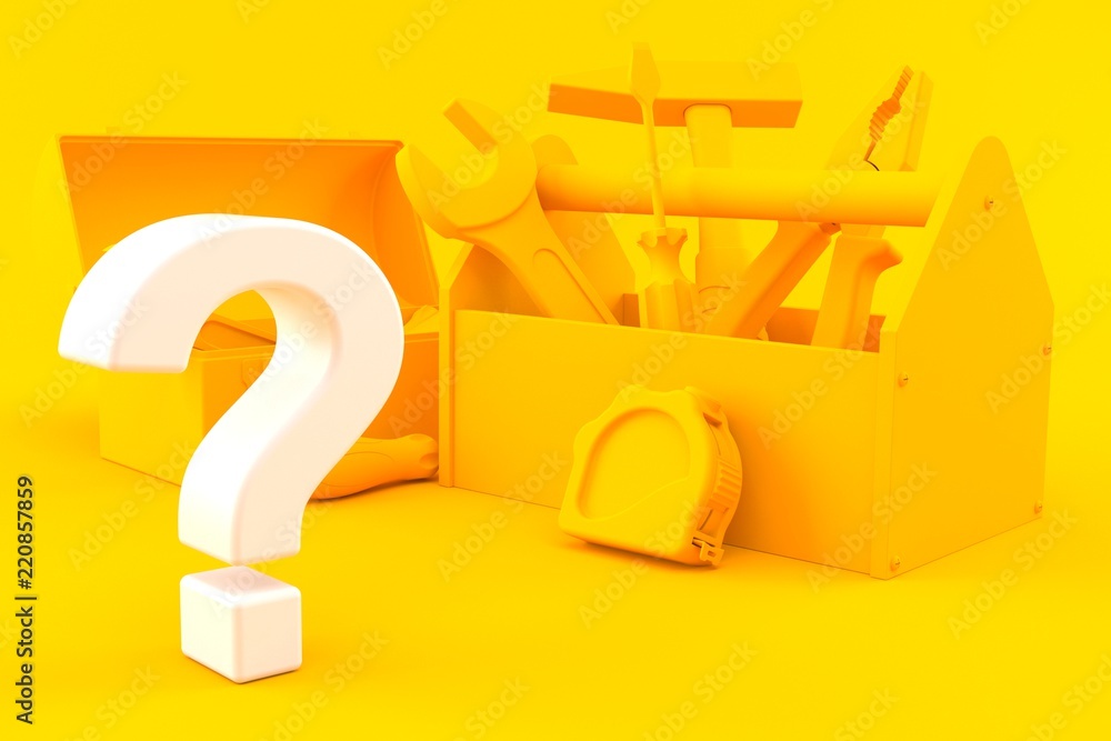 Hardware background with question mark Stock Illustration | Adobe Stock