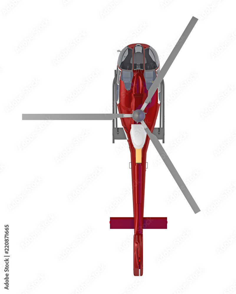 helicopter on top view isolated on white Stock Illustration | Adobe Stock