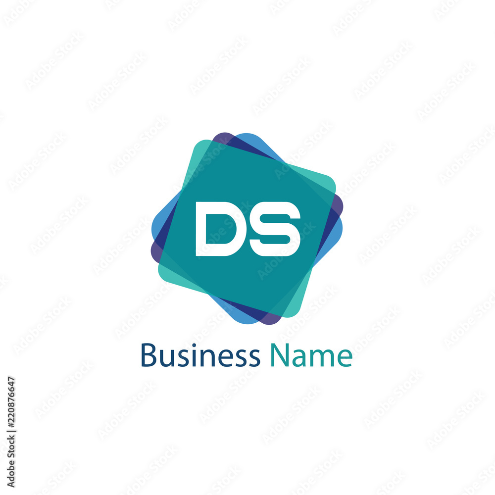 Initial Letter DS Logo Template Design Stock Vector | Adobe Stock