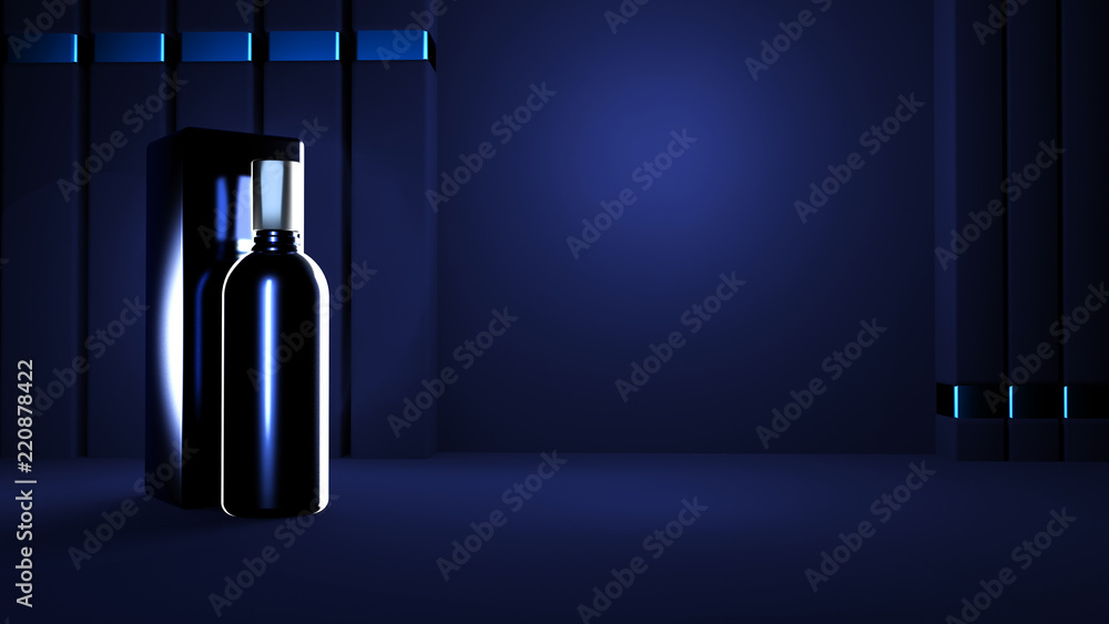 Black abstract background with elite alcohol. A bottle of vodka. Stock ...